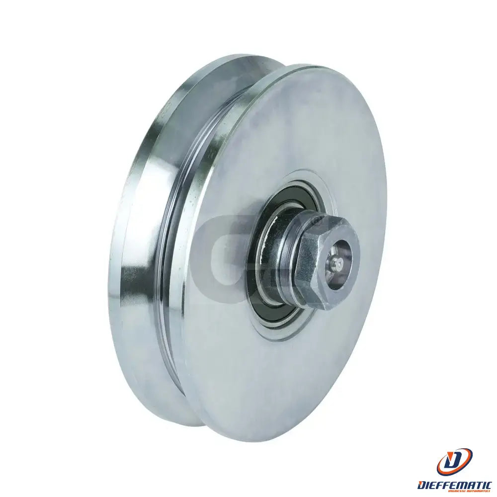 Wheel 2 bearings y groove with greaser galvanized 441.120