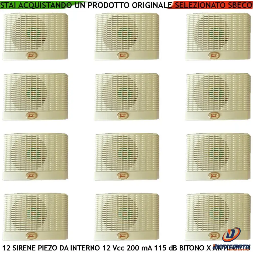 Indoor wall siren 12 pieces piezo diffuser securvera ss-610sepdspc