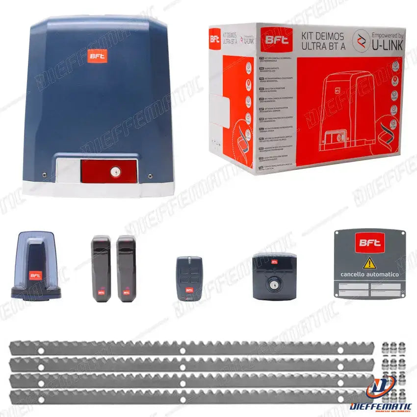 BFT Deimos Kit BT Ultra A400 24V Sliding Gate 4 meters galvanized gestural