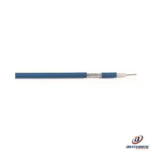 Câble vidéosurveillance coax hd d.5,30mm 75ω lszh bleu ecs