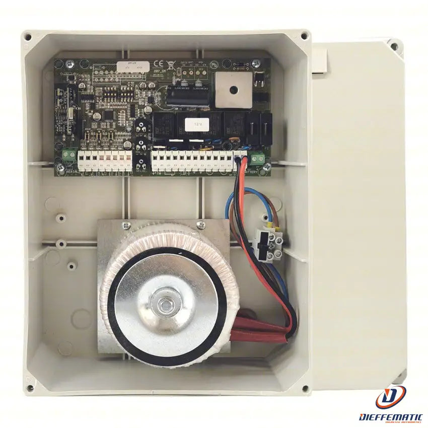 Centrale automazione cancello battente 12v con box f103/c dieffematic dfm