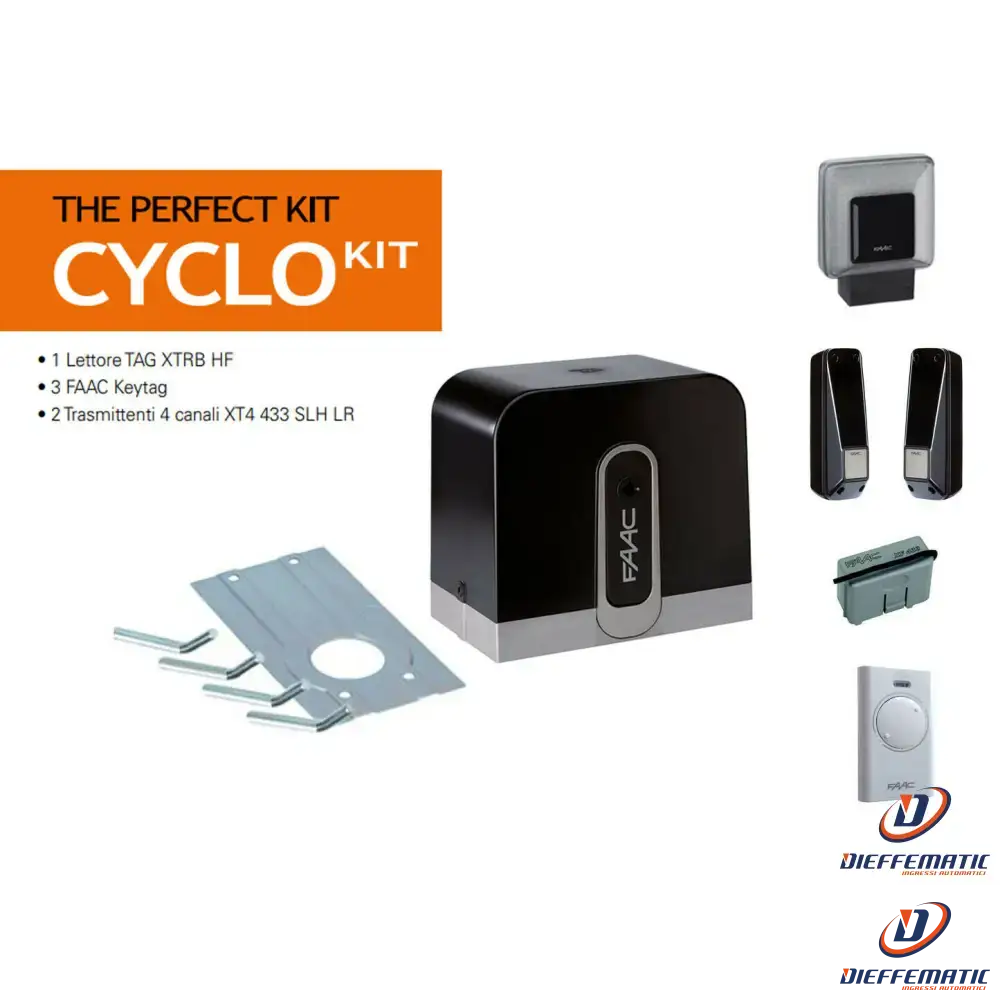 Faac 105916 cyclo rapid c720 kit 24v perfect per cancelli scorrevoli max 400kg