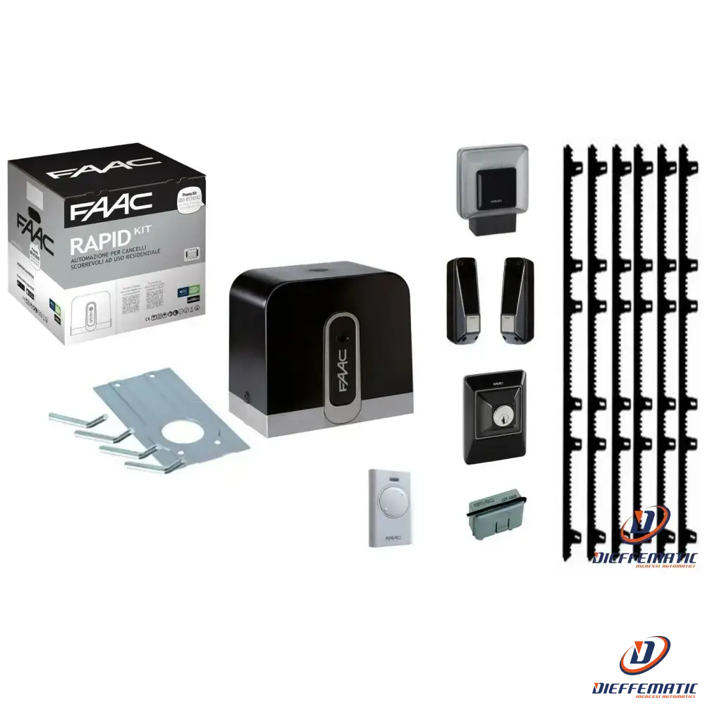 Faac cyclo c720 kit 6 mt d'automatisation de portail coulissant à