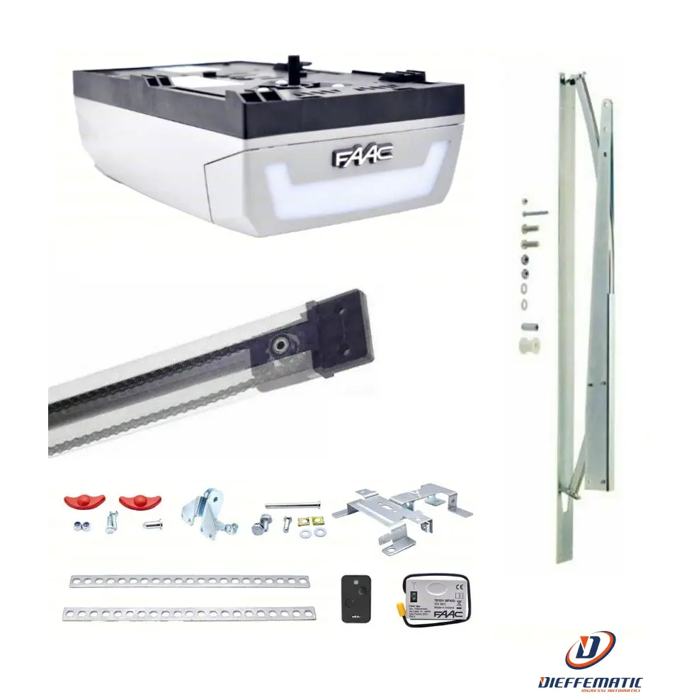 Faac dolphin kit automazione porta basculante contrappeso 24v + guida 3 ...