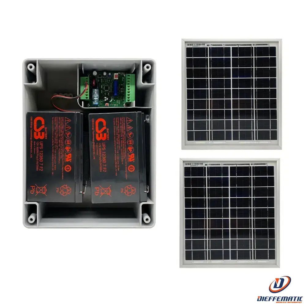 Solar panel power supply kit for 24v automations for garage box doors