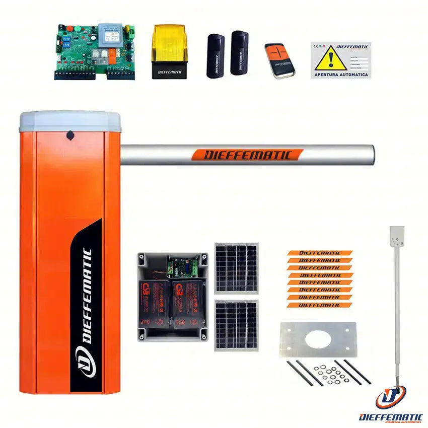 4m automatic road barrier automation kit 24v with sunpower 2 batteries