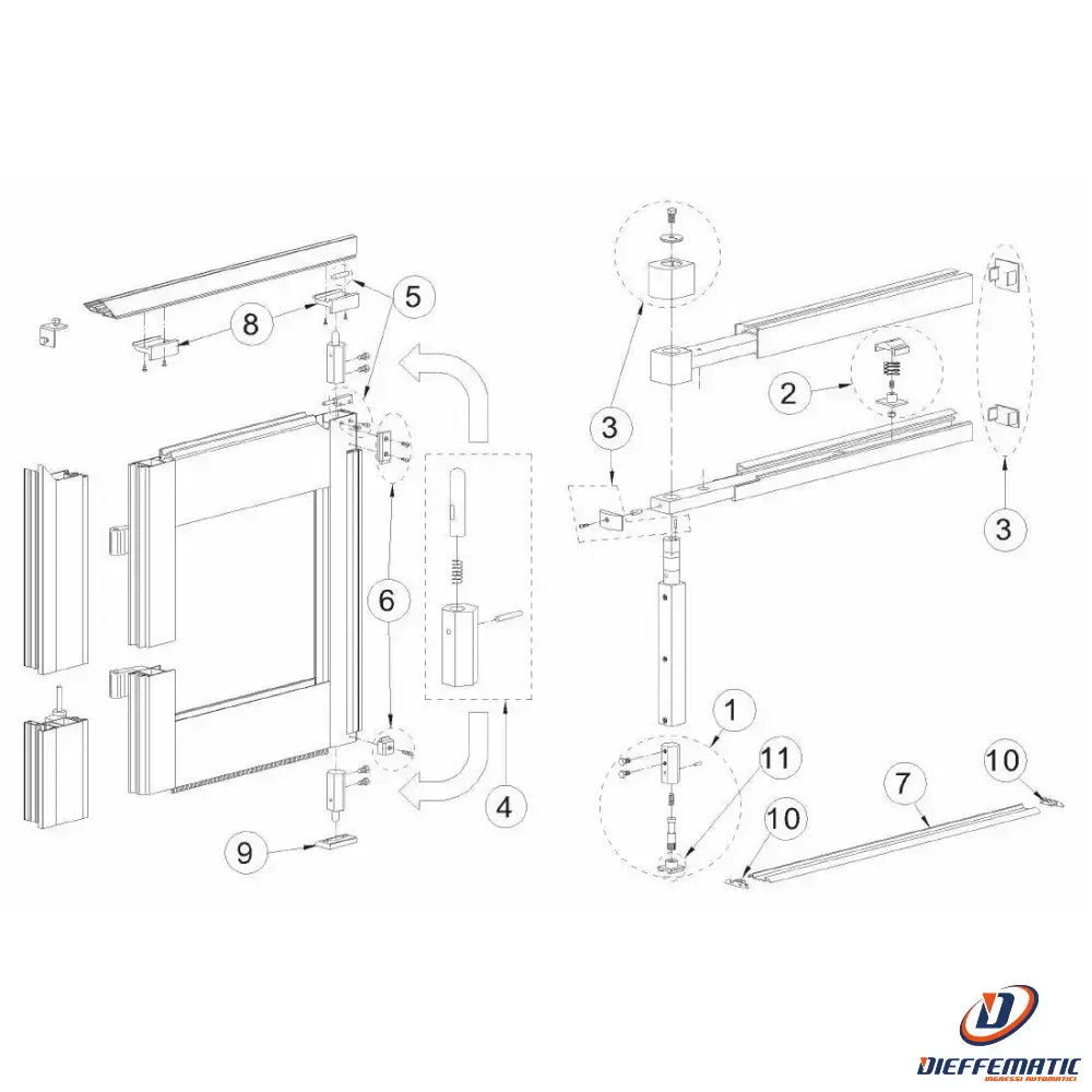 Ast ditec entrematic 6astpb original spare parts kit