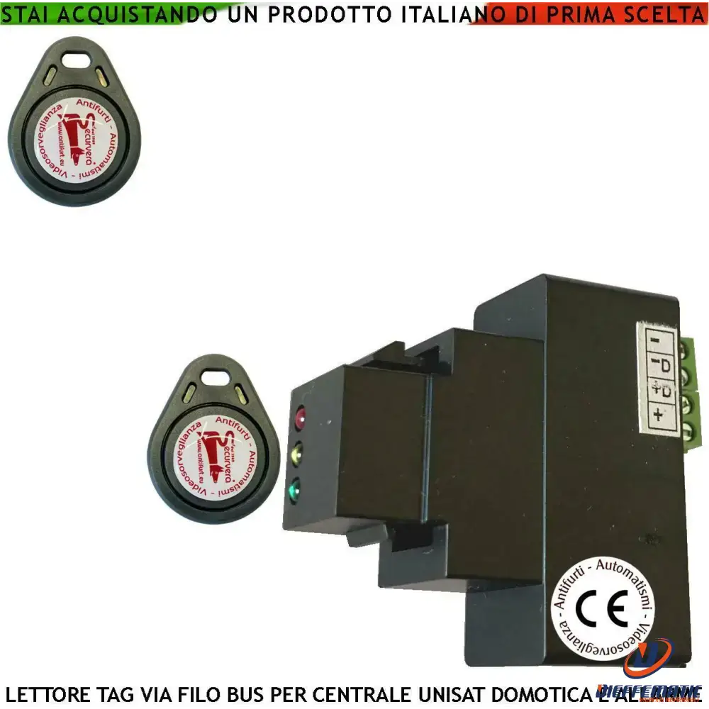 Transponder proximity reader with 2 unisat 2 securvera tags sv-