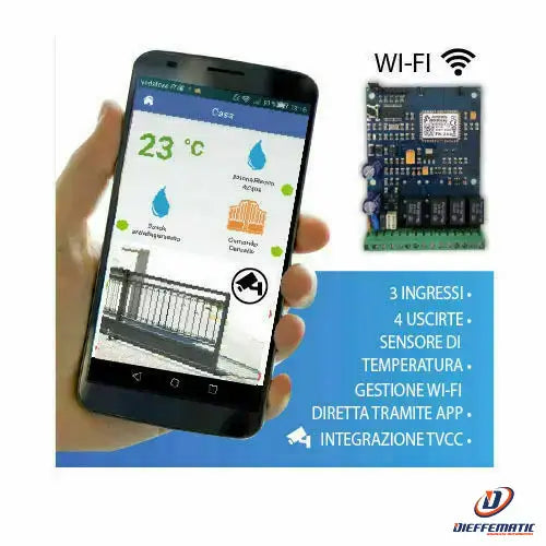 Wi-fi wi-fi central board module for controlling sectional up-and-over