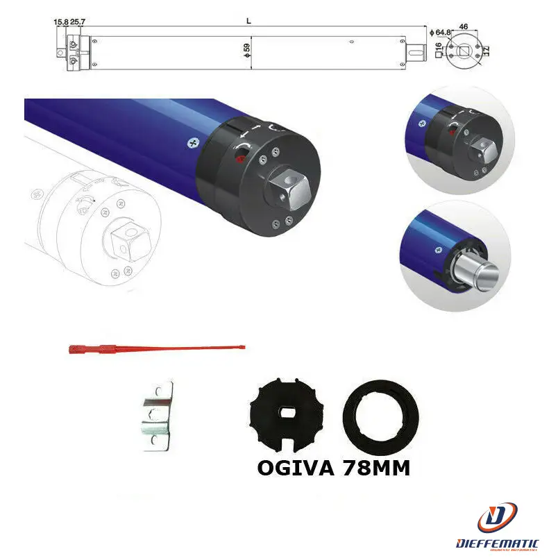 Roller Shutter Motor for Awning 220kg 120nm Roller 78 Fits Gaviota