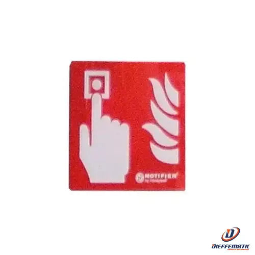 Panel indicating the location of the mcp-plex notifier alarm button