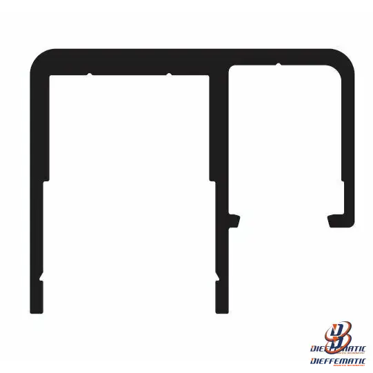 Fixed door overlay profile pam 30 ditec entrematic pmv2090n50 door