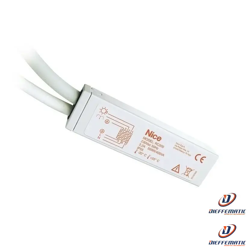 Receptor para Automatismos Automatización de Sistemas de Iluminación Nice Rc200