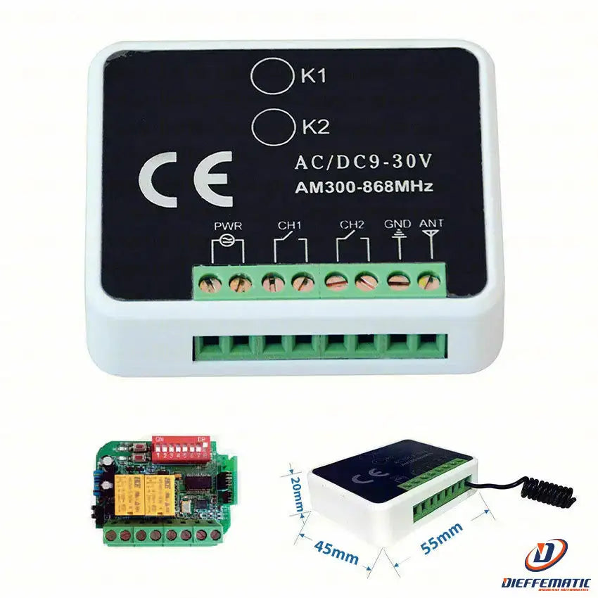 Ricevitore radio rx multi universale 433 mhz ricevente per cancello ...