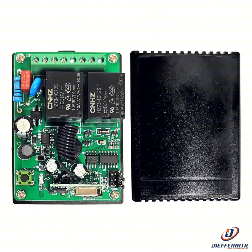 Ricevitore universale 433 mhz 2 canali 110 - 220 v con antenna e box ...