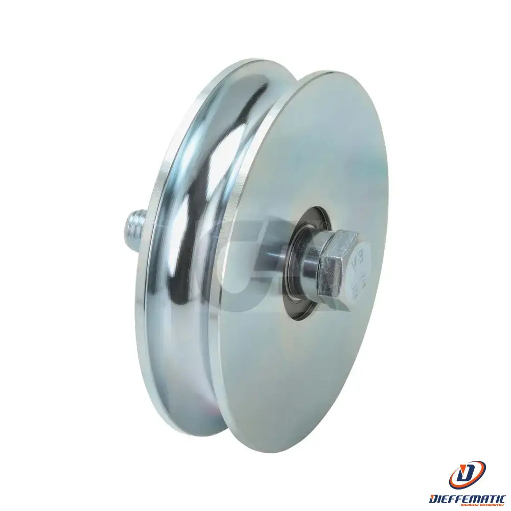 Wheel 2 bearings round groove galvanized tubular 40 405.120x40