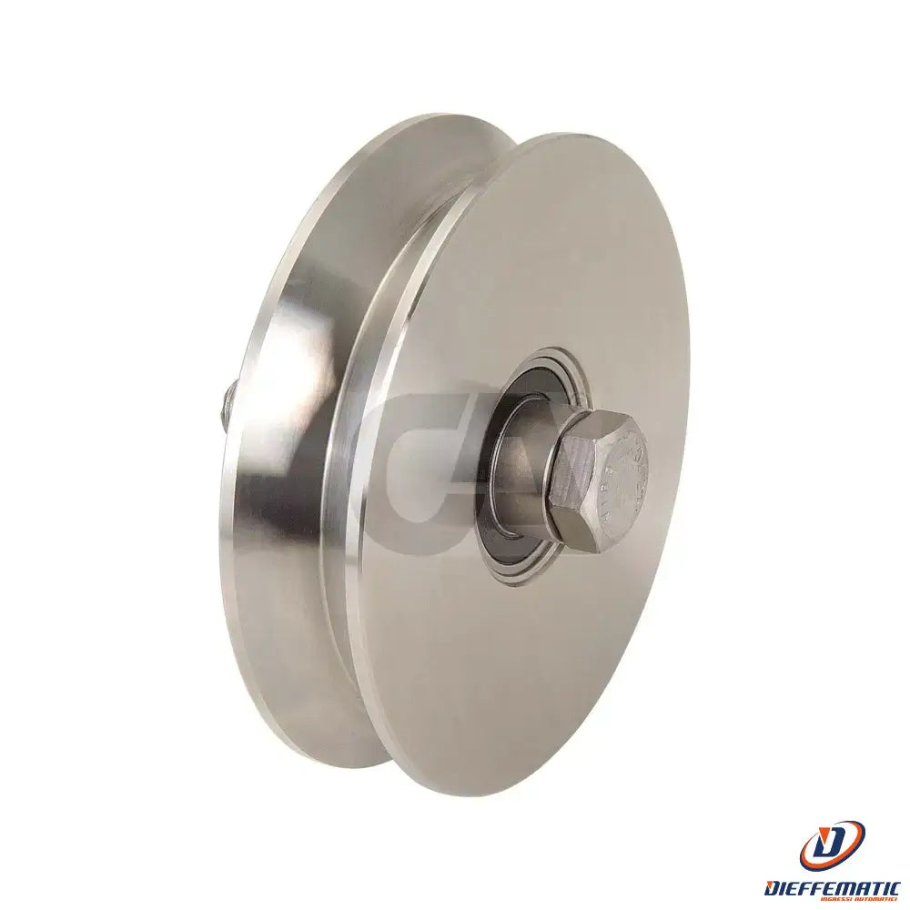 Wheel 2 v-groove tubular stainless steel bearings 50 407ix.120x50