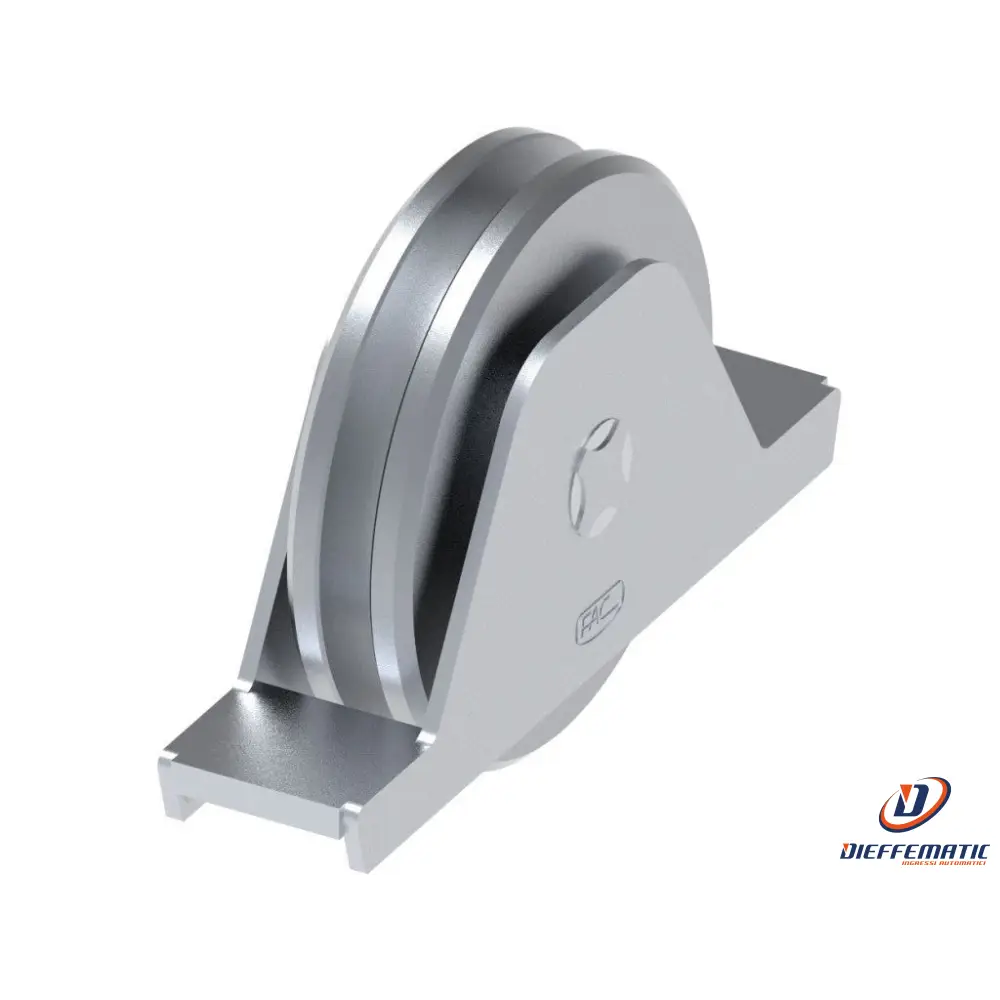 Ruota d.90 gola a u con supporto interno fac 109 va1203.090 automazione
