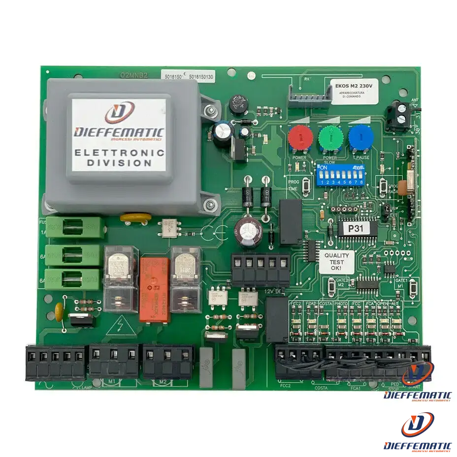 Control panel board for all swing gates with 2 hydraulic motors 230