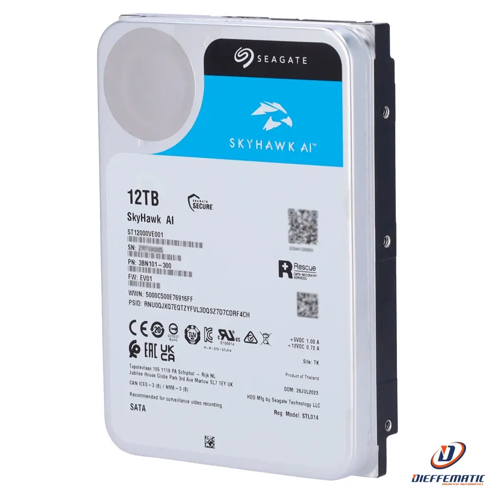 Seagate hd12tb-s-ai hard disk skyhawk ai - dieffematic