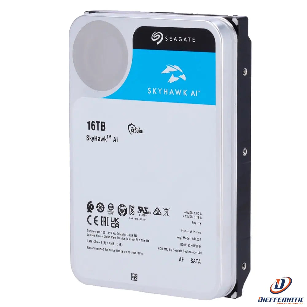 Seagate hd16tb-s-ai hard disk skyhawk ai - dieffematic