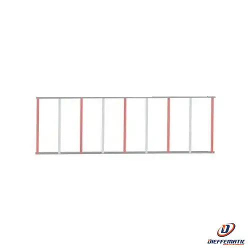 Hedge rack module 200 cm in aluminum 9 elements automatic barriers