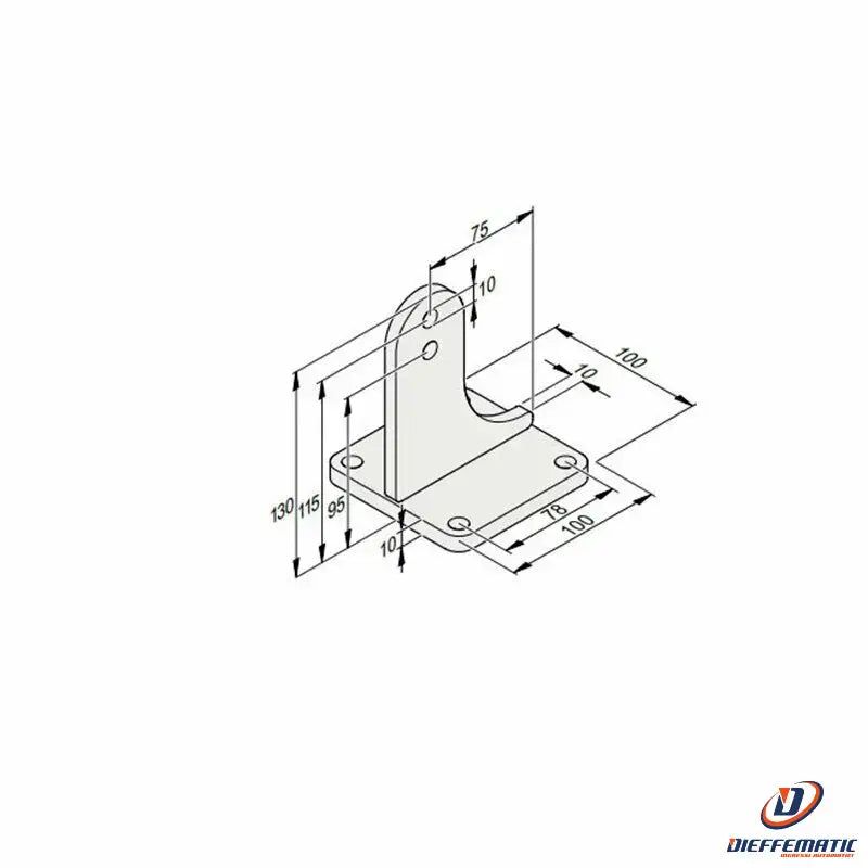 Bracket for upright 75/115 galvanized sommer 12295v000 automation