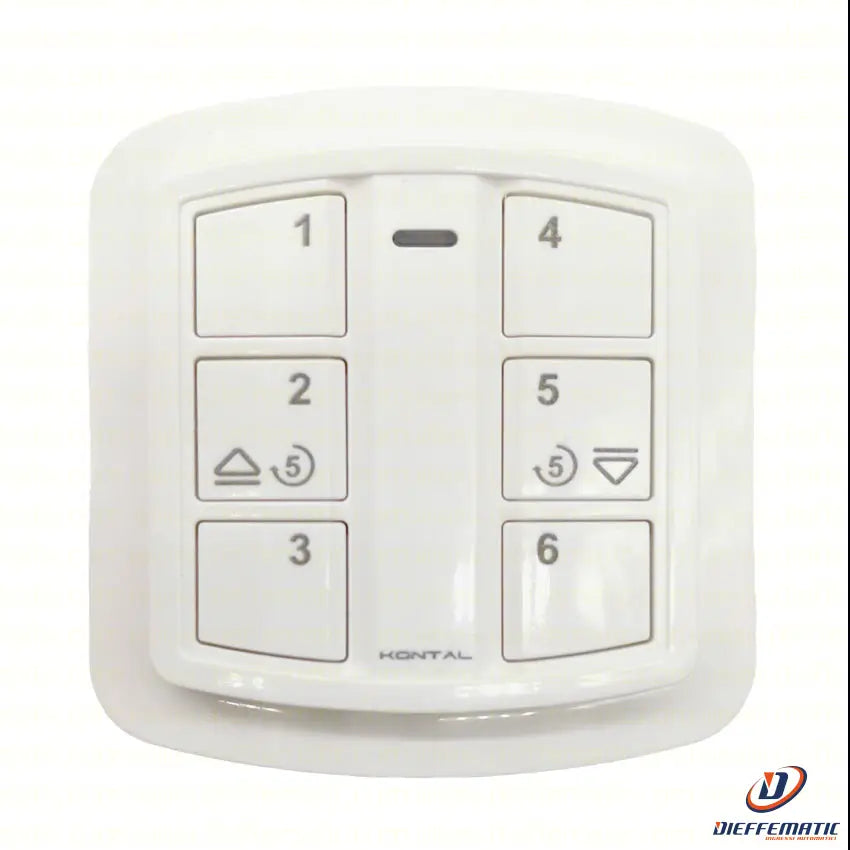6 channel 433 mhz rolling code wall remote control dk6 - dieffematic