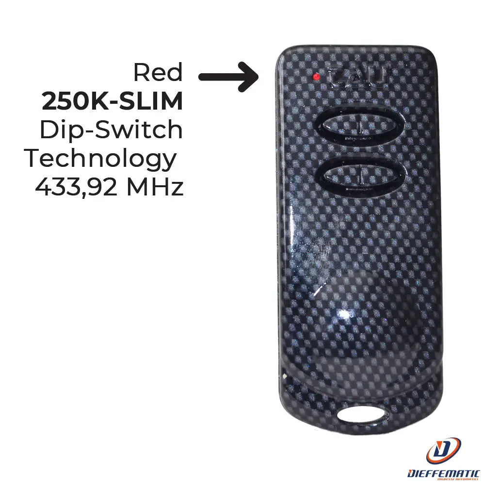 Remote control transmitter tau 250k slim 12 dip switch bichannel 433