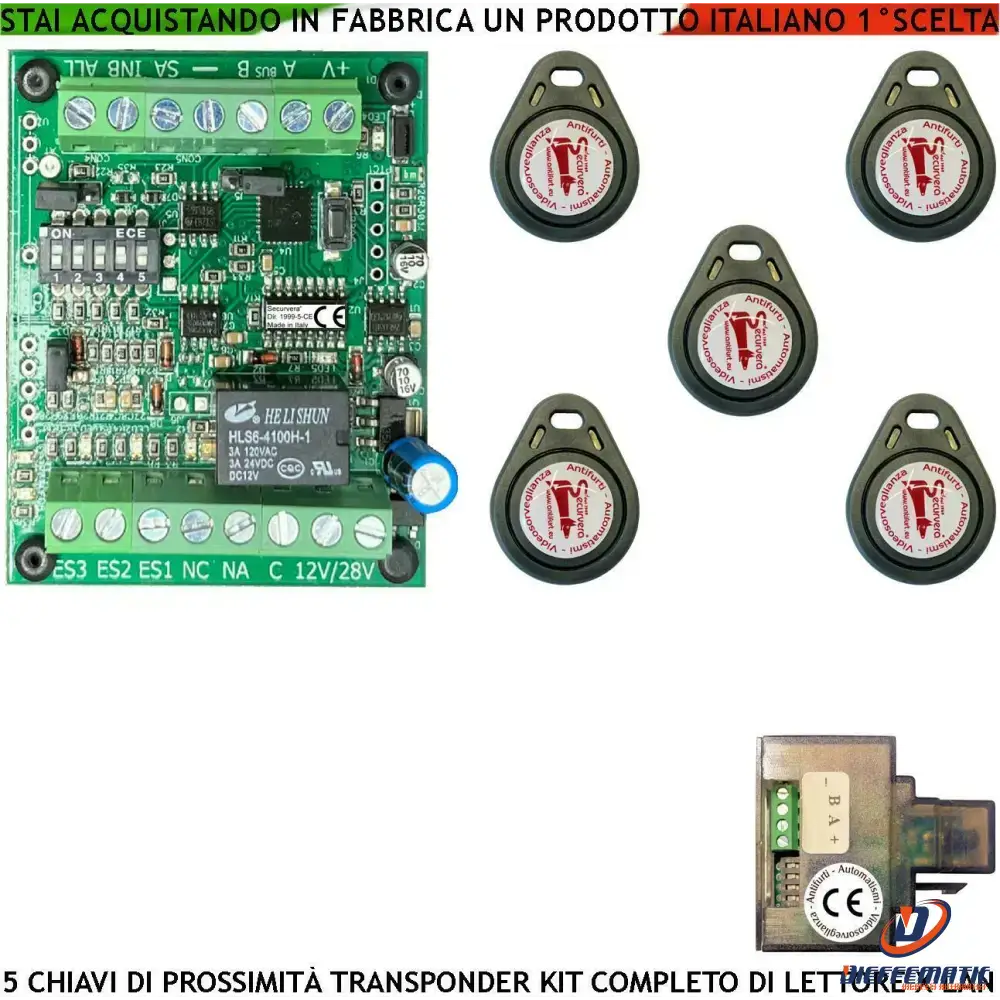Transpondedor Llave De Proximidad Lector Universal Rj45 Securvera Sv ...